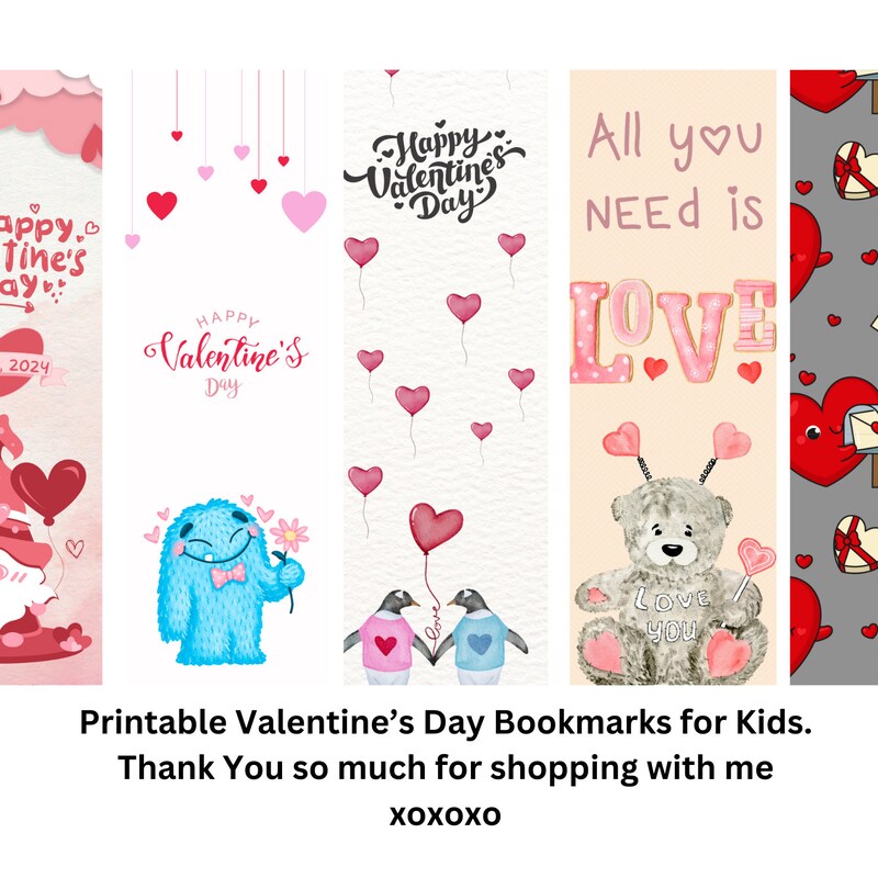 Valentine Bookmark - Etsy