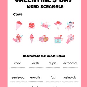 Valentine's Printable Games and Activities (12 PAGES - INSTANT DOWNLOAD ...