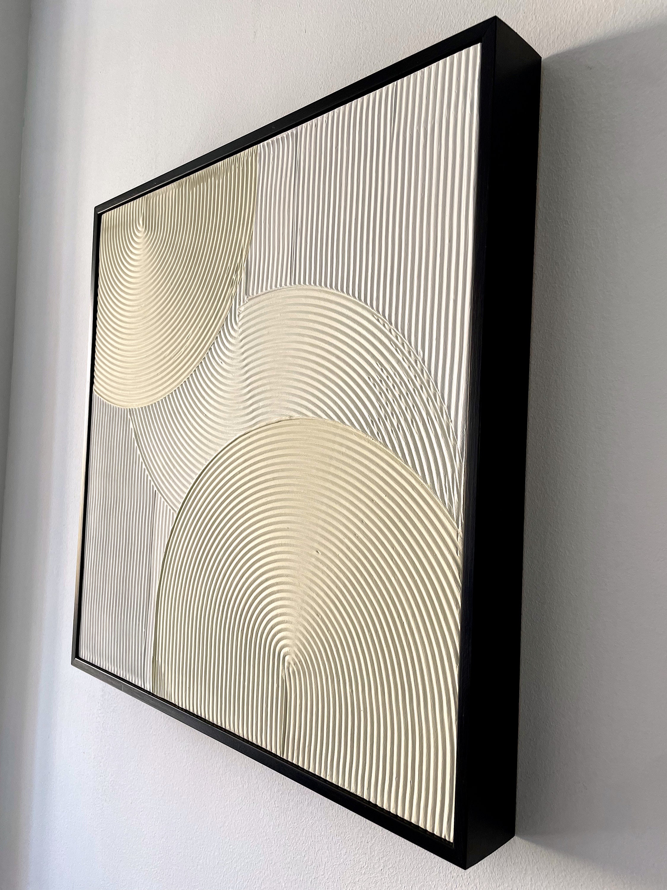 Minimalist Textured Painting Overlapping Arches Design - Etsy