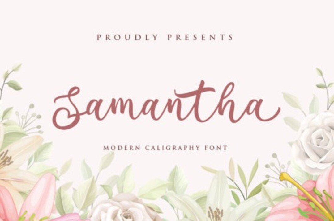 Samantha Font, Handwritten Font, Cute Font, Display Font, Calligraphy ...