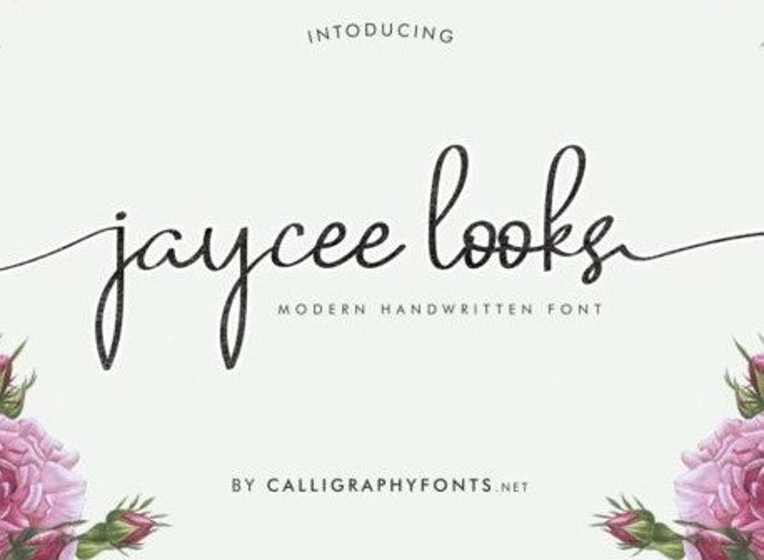 Jaycee Looks Font, Stylish Font, Vintage Font, Handwritten Font, Script ...