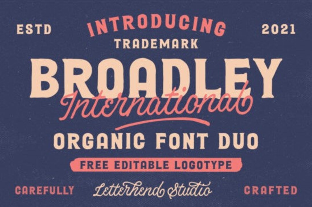 Broadley Font, Vintage Font, Calligraphy Font, Handwritten Font, Modern ...