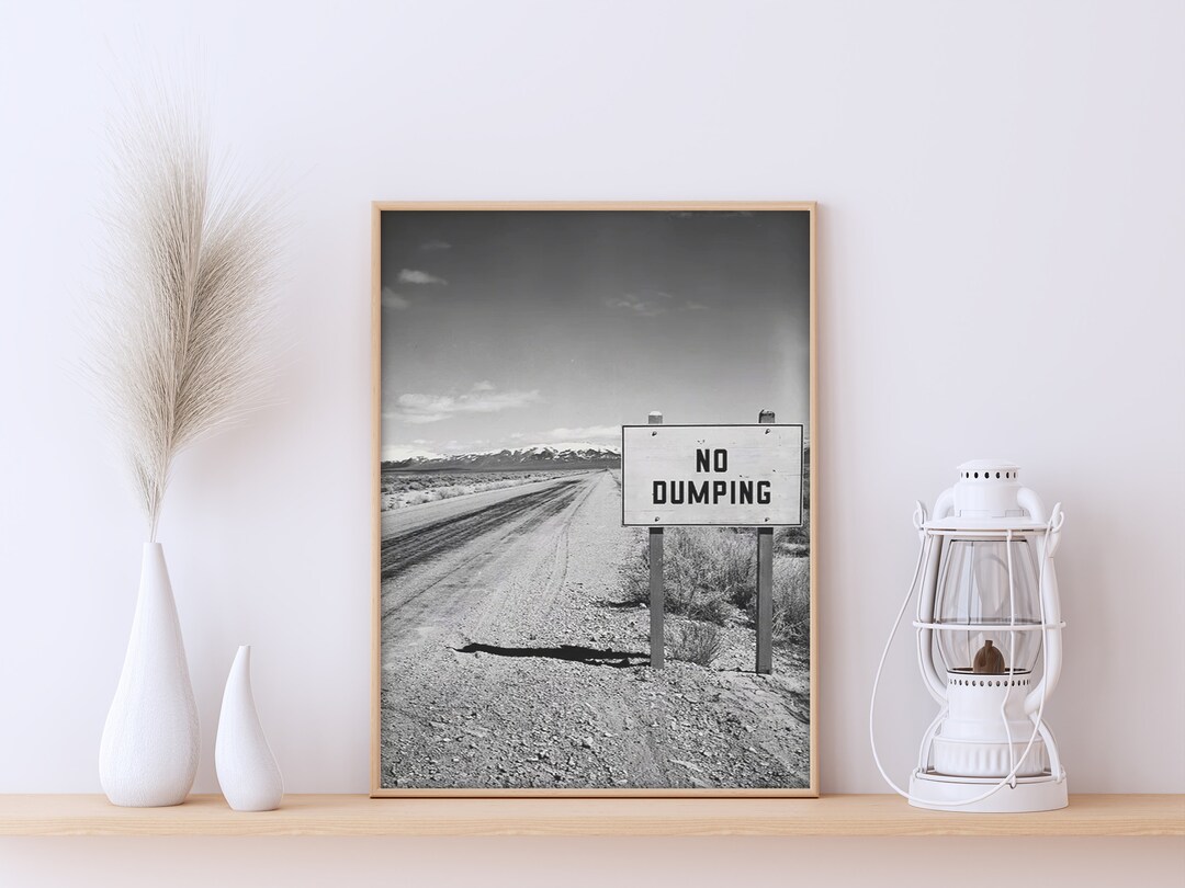 No Dumping Funny Digital PNG Poster, Bathroom Art, Bathroom Print ...