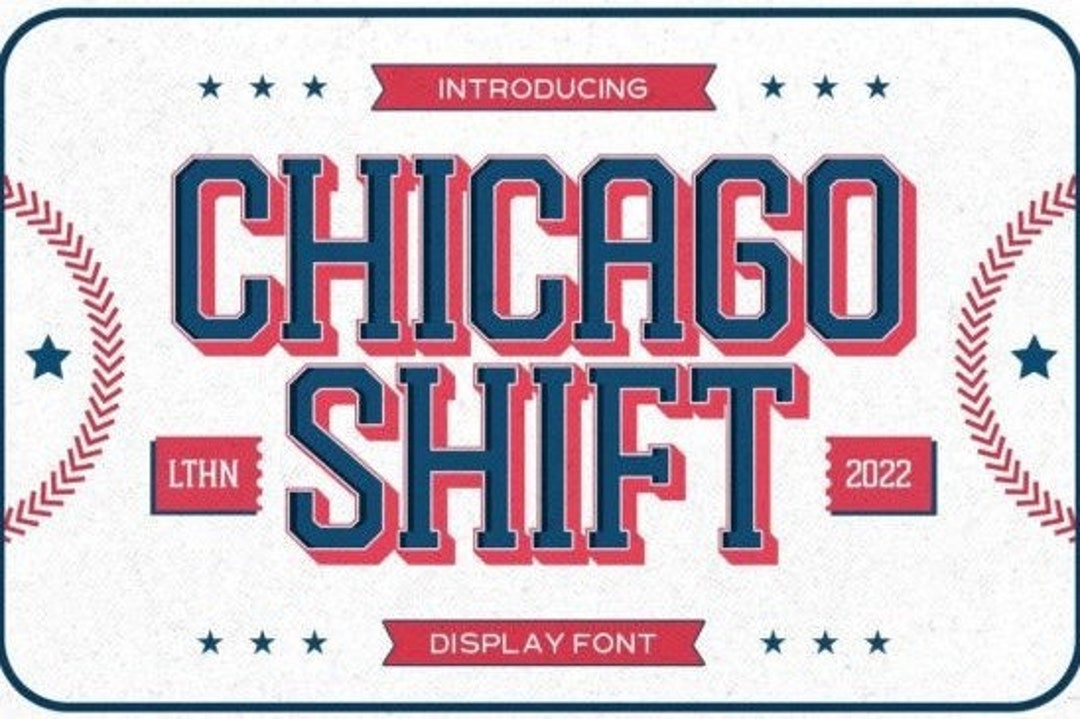 Chicago Shift Font, Retro Font, Display Fonts, Vintage Font, Script ...