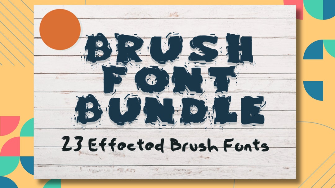Brush Font Bundle Canvas SVG Instant Digital Download procreate Prints ...