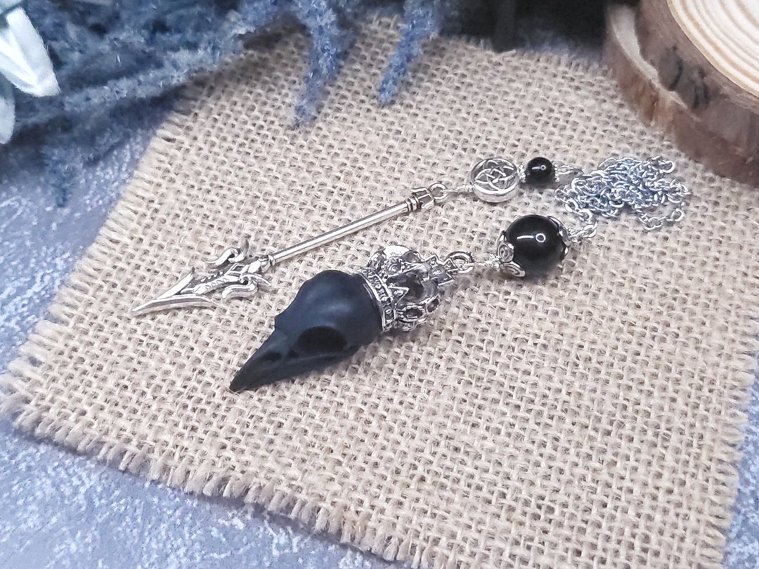 Raven Skull Pendulum - Etsy