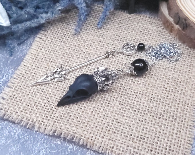 Raven Skull Pendulum - Etsy