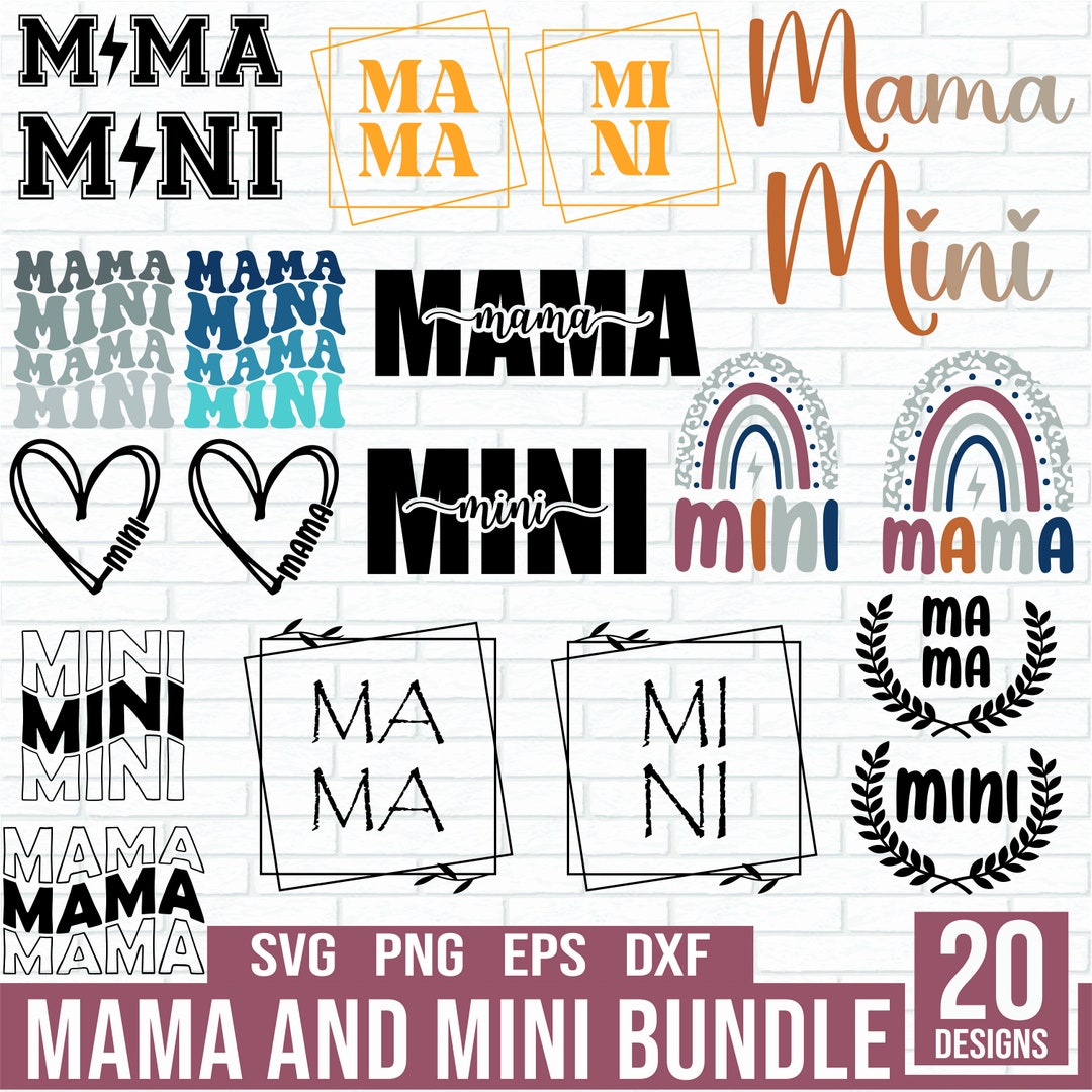 Mama and Mini Svg Bundle, Mini Svg, Mothers Day Svg, Mom Life Svg ...