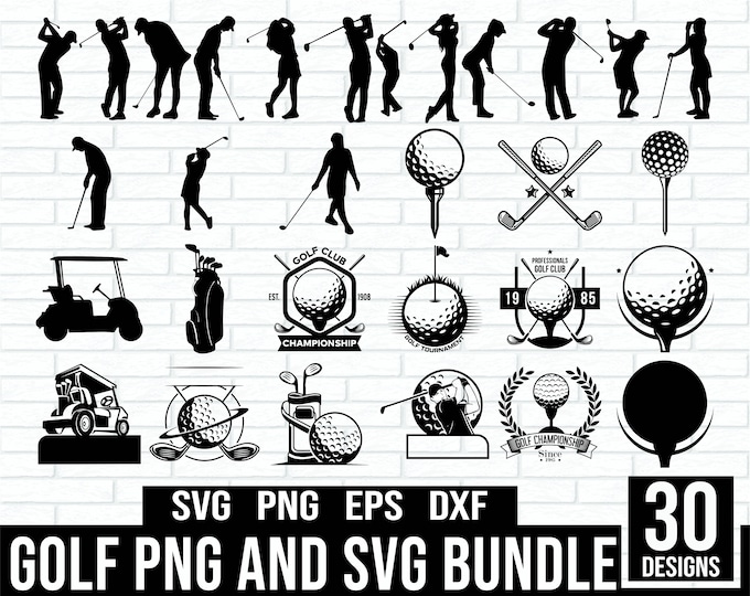 Golf SVG Bundle, Golfing SVG Bundle, Golfer SVG, Golf Quotes Svg, Golf ...