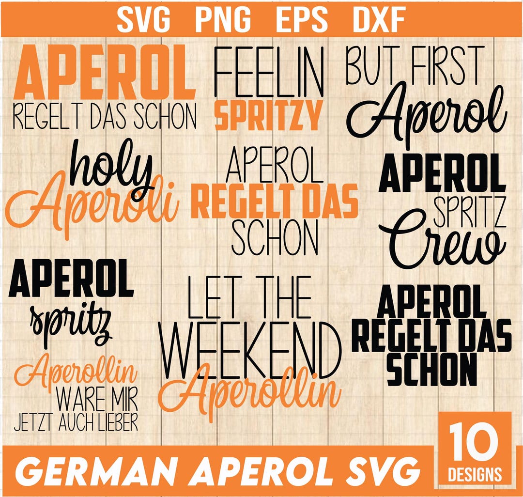 German Aperol Svg Bundle, Aperol Spritz Tour Svg, Holy Aperoli Svg ...