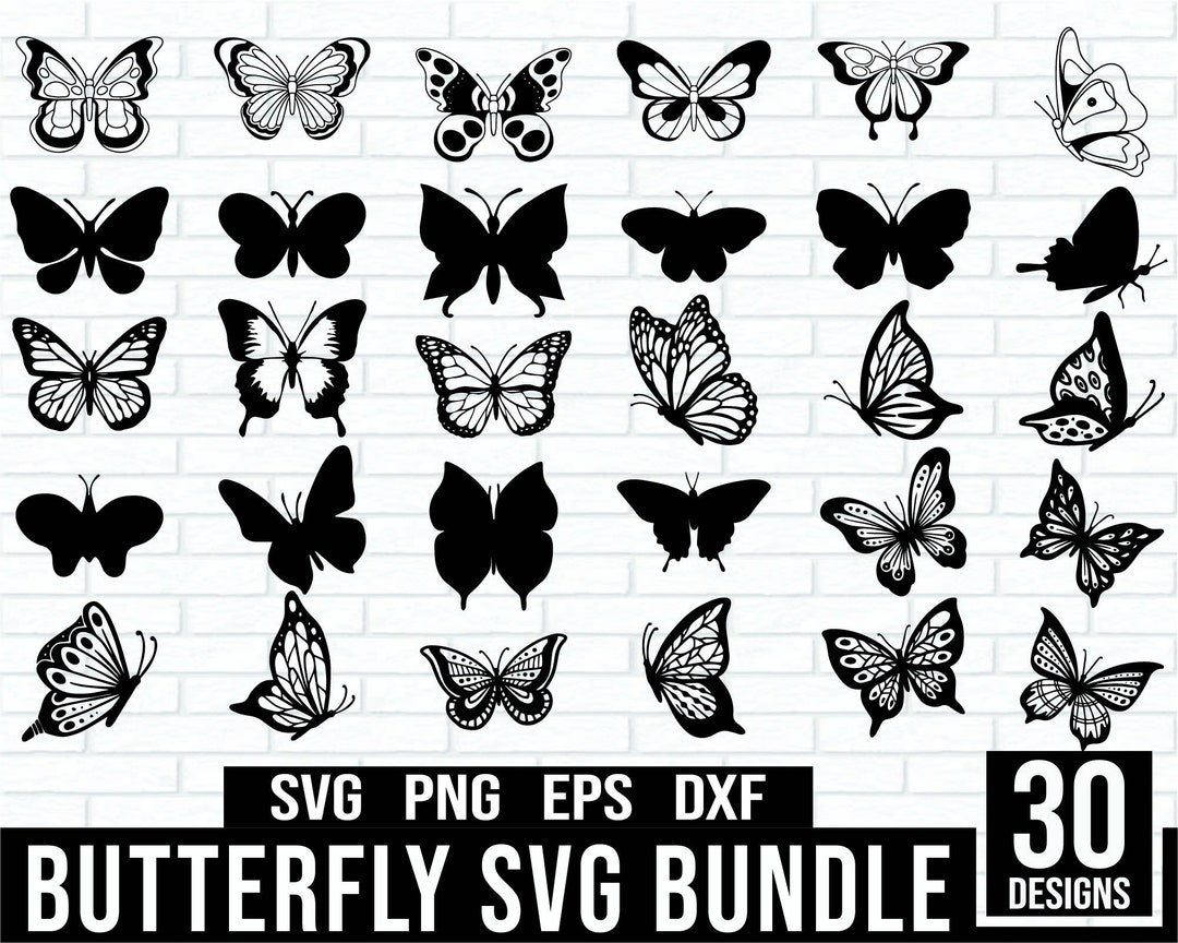 Mariposa SVG, paquete de Svg de mariposa, archivos de corte Svg de ...