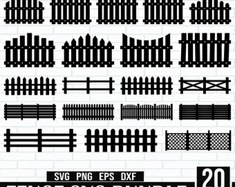 Fence SVG Bundle, Wooden Fence Svg, Picket Fence Svg, Board Fence Svg ...