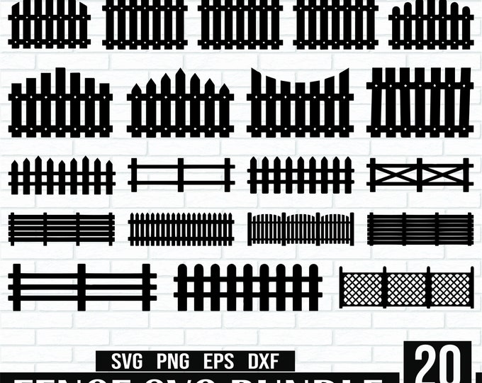 Fence SVG Bundle, Wooden Fence Svg, Picket Fence Svg, Board Fence Svg ...