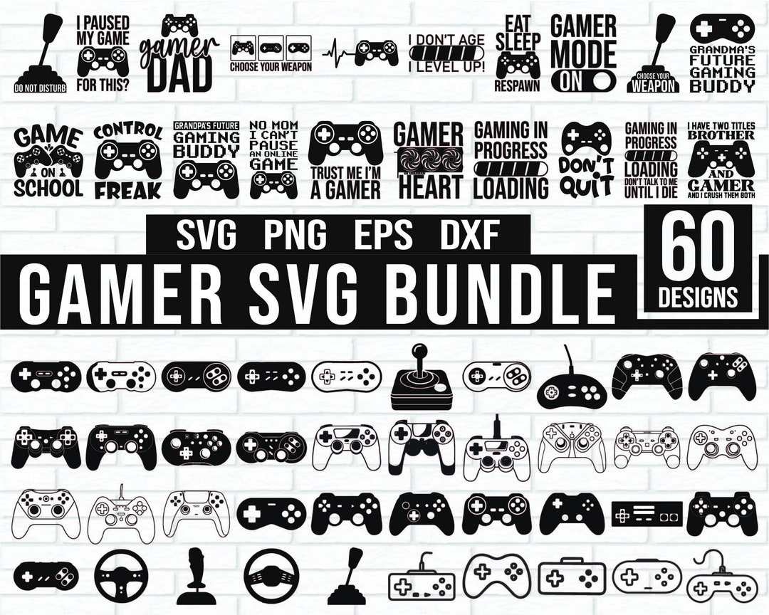 Gamer SVG Bundle, Funny Gamer Sayings Svg, Gamer Quotes Svg, Video ...