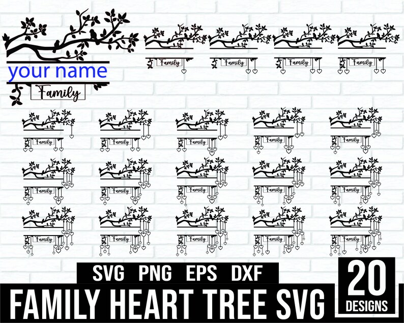 Family Heart Tree Svg Bundle, Family Reunion SVG, Tree of Life Svg ...