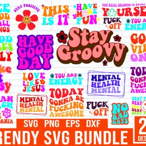 Trendy SVG Bundle Aesthetic SVG Bundle Groovy Svg Bundle - Etsy