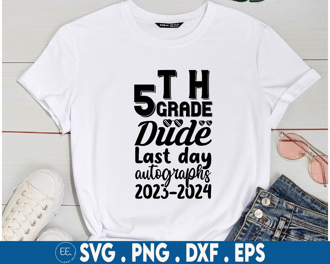 Last Day Autographs SVG Last Day of School SVG 5th Grade - Etsy