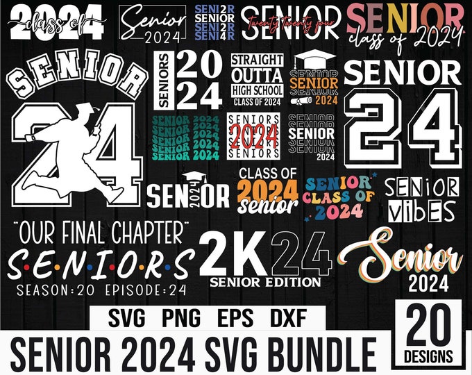 Class of 2024 SVG Bundle, Senior 2024 SVG, Graduation Svg Bundle ...