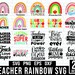 Teacher Rainbow Svg Bundle, Teacher Svg, Teacher Shirt Svg, Rainbow ...