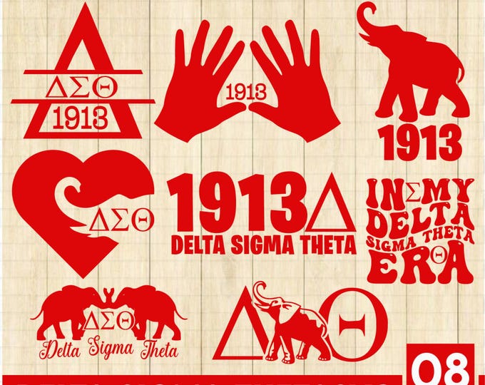 Delta Sigma Theta Svg Bundle, 1913 Hand Sign Cut File, Delta Sigma ...
