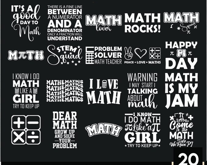 Math Svg, Mathematics Svg Bundle, Math Teacher Svg, Math Student Svg ...