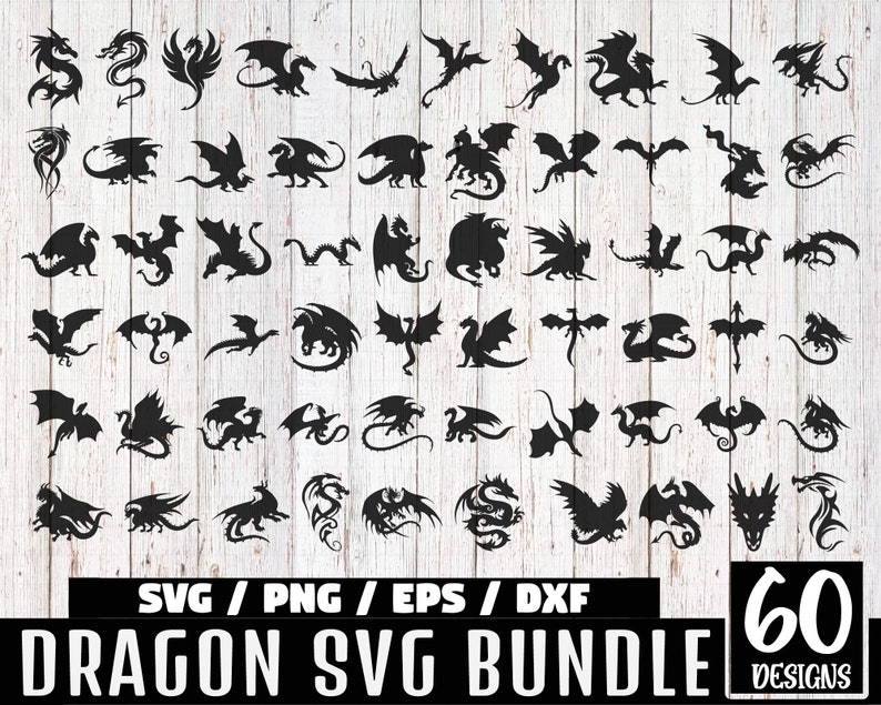 Dragon Svg Bundle Dragon Svg Dragon Cut File Dragons Head - Etsy