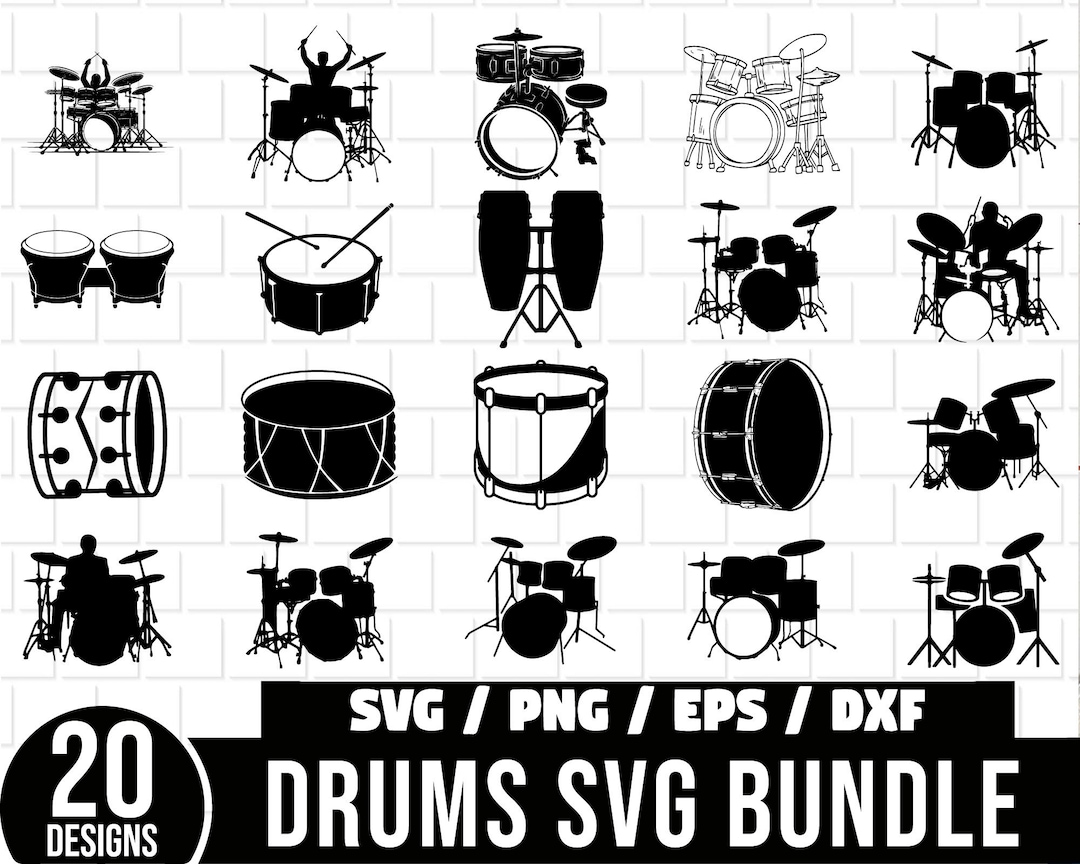 Drum SVG Bundle, Drum Svg, Drums Svg, Drumset Svg, Drummer Svg ...
