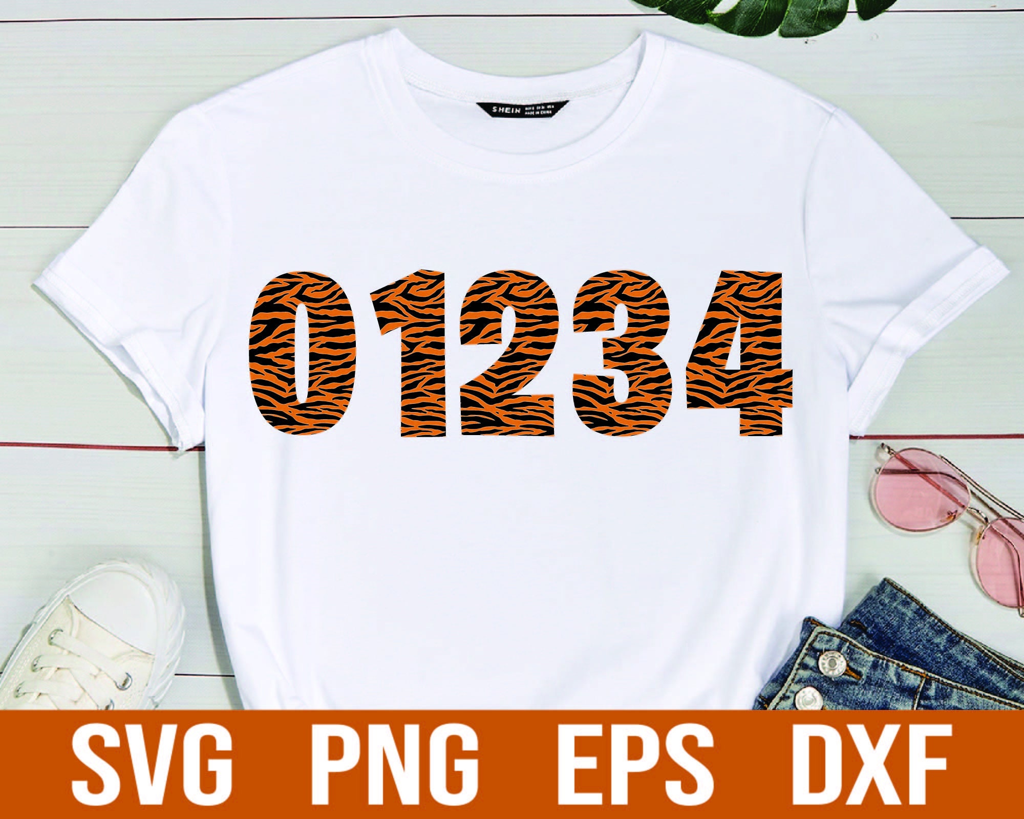 Tiger Print Numbers Svg Bundle Tiger Font Svg Tiger Numbers - Etsy