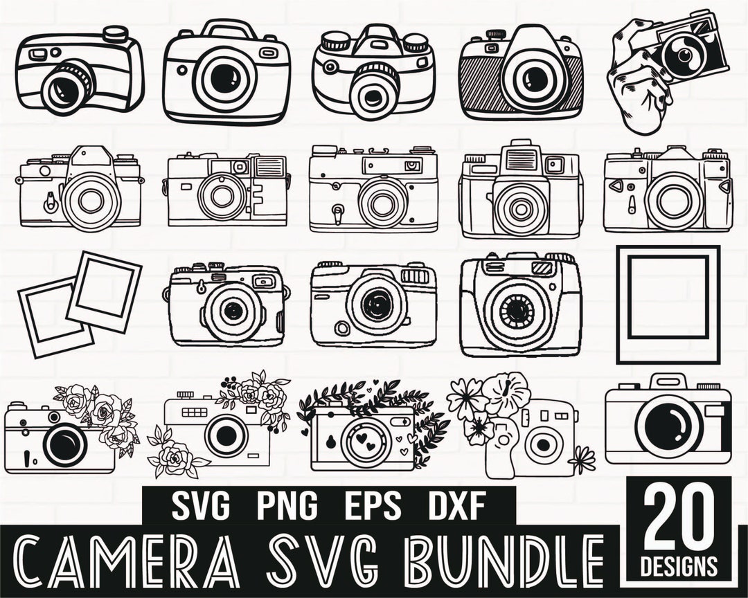 Camera SVG Bundle, Floral Camera Svg, Digital Camera Svg, Vintage ...