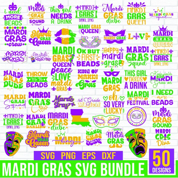 Mardi Gras Svg - Etsy