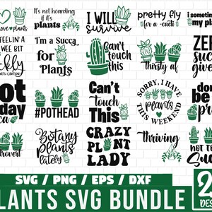 Plant Svg Bundle, Plant Lover SVG Bundle, Plant Svg, Plant Quotes Svg ...