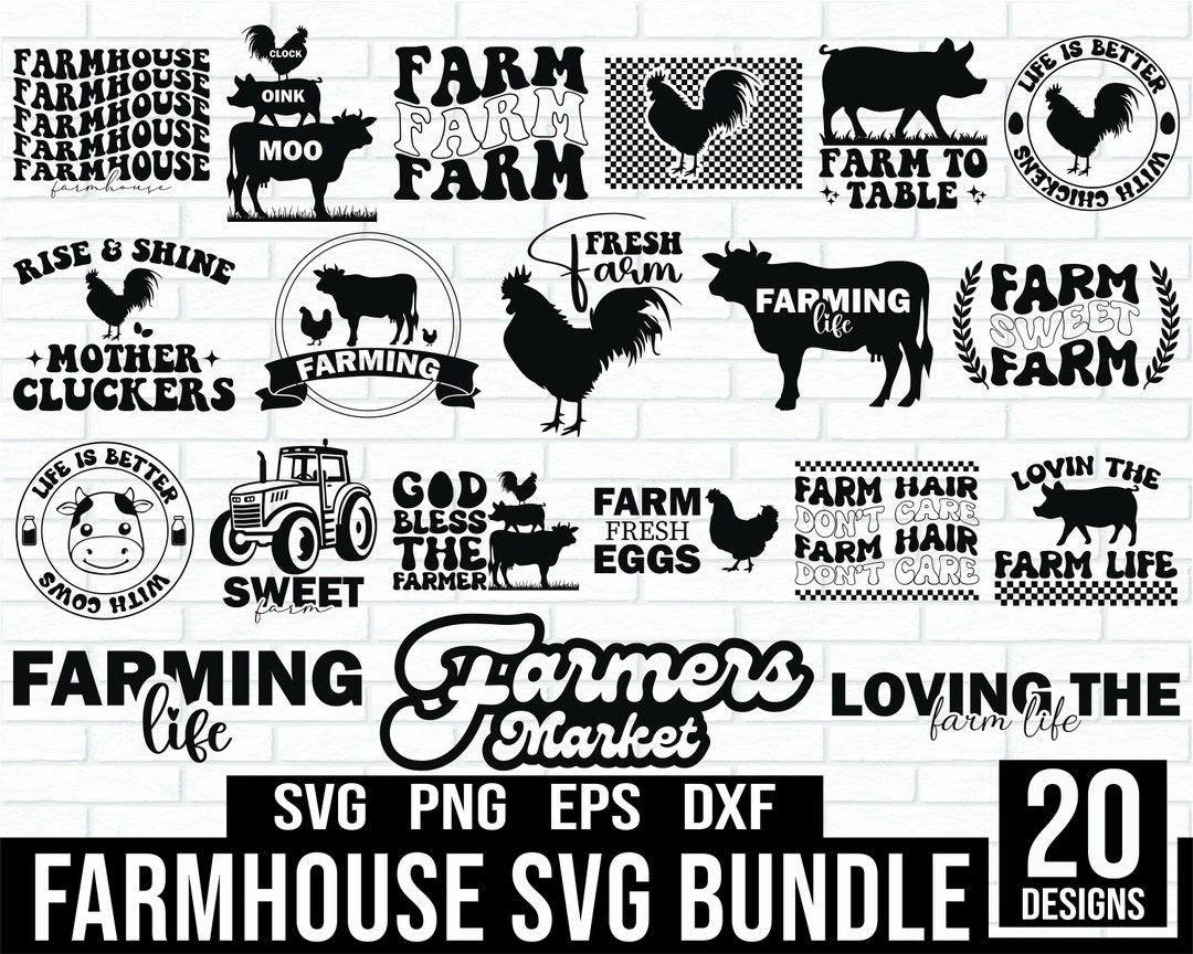 Farm Svg Bundle, Farmhouse Quotes SVG, Farm Quotes Svg, Home Decor Svg ...