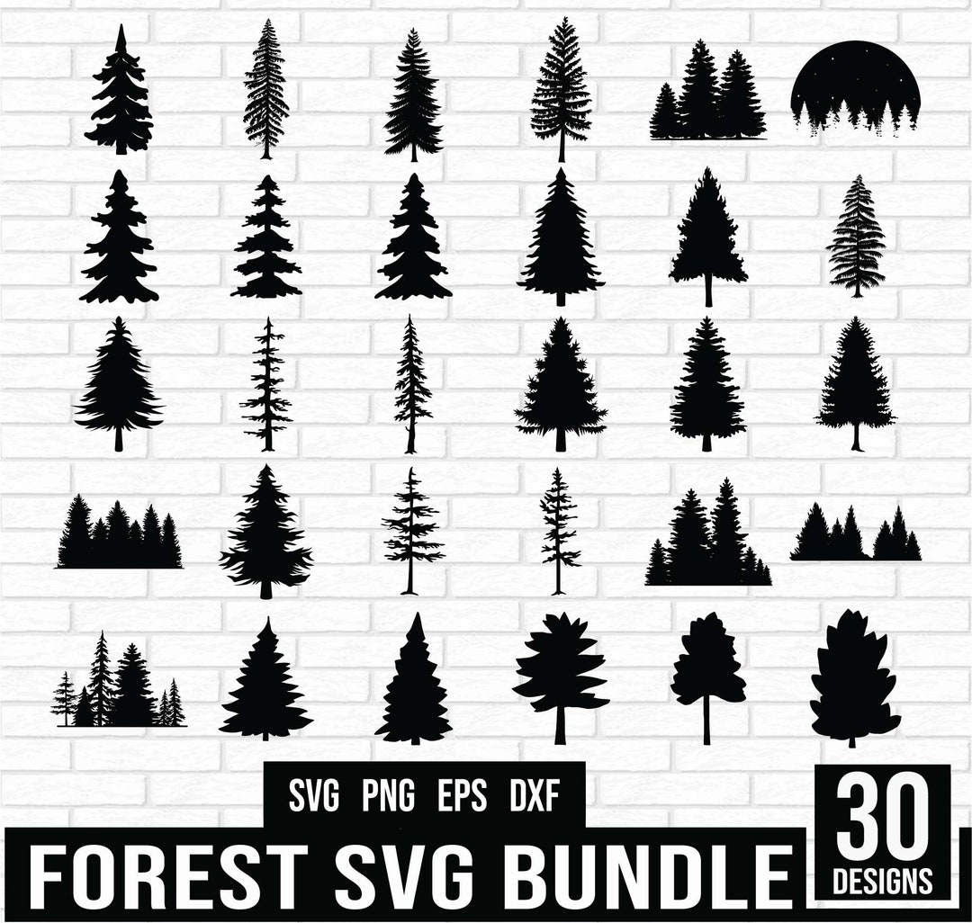 Forest SVG Bundle, Forest Tree Svg, Forest Svg, Palm Tree Svg, Tree ...