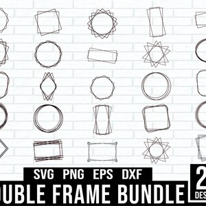 Double Frame SVG Bundle Square Frame Svg Rectangle Frame - Etsy UK