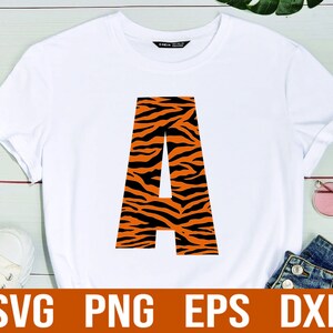 Tiger Font Svg, Tiger Alphabet Svg, Tiger Print Letters Svg, Atoz Tiger ...
