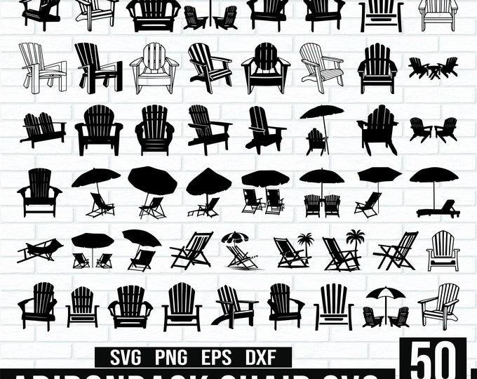 Lake Scene Adirondack Chair SVG, Adirondack Chair SVG Cut Table Design ...