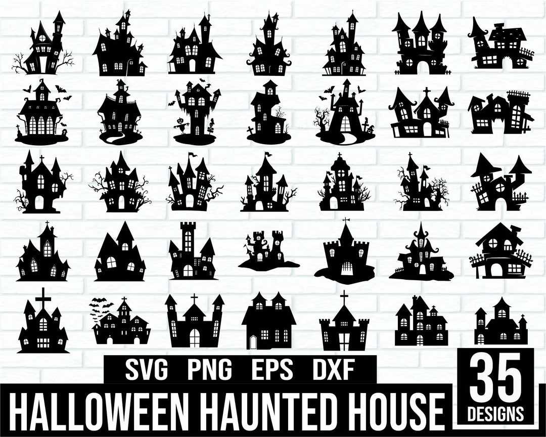 Haunted House SVG Bundle, Haunted House SVG, Halloween Bundle Svg ...