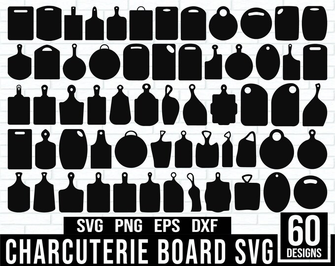 Charcuterie Board Svg Bundle, Charcuterie Cutting Board Vector Bundle, Kitchen Cutting Board Svg ...