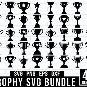 Trophy Svg Bundle, Trophy Svg, Trophy Clipart, Trophy SVG Cut Files for ...