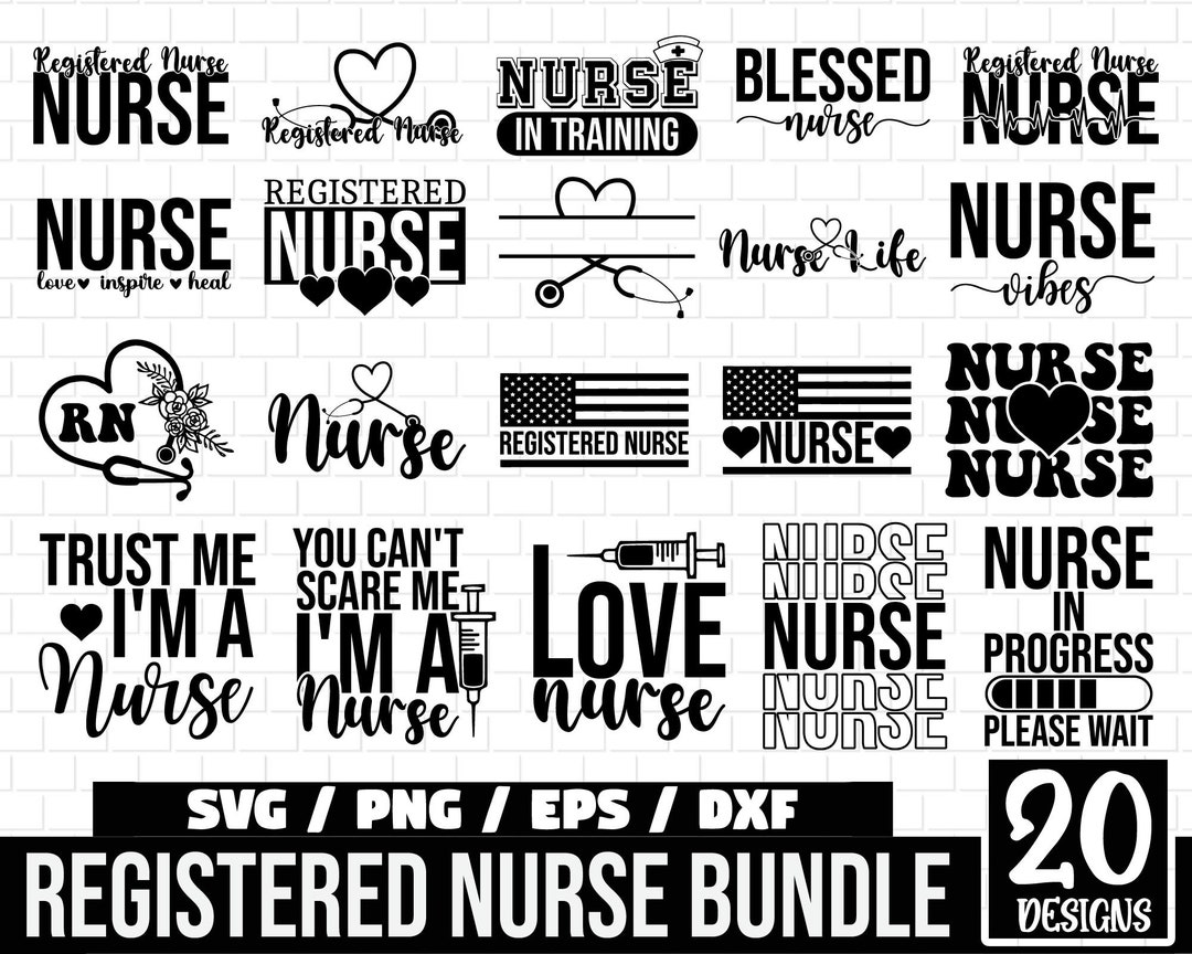 Registered Nurse Svg Bundle, Nurse Svg Bundle, Nurse Quotes, Nurse ...