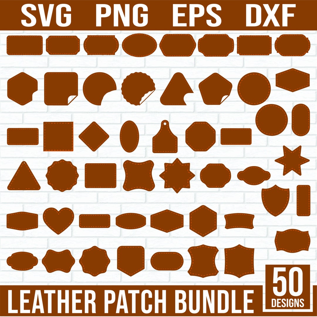 Leather Patch Svg Bundle, Leather Patch SVG Laser Ready Cut Files, Hat ...