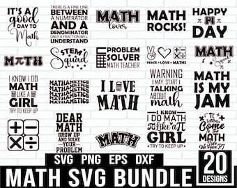 Math Svg, Mathematics Svg Bundle, Math Teacher Svg, Math Student Svg ...