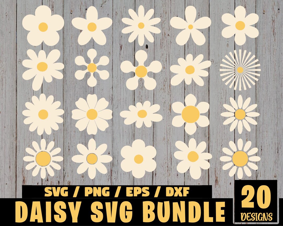 Daisy Svg Bundle, Daisy Flowers Svg, Daisy Flower Clipart, Summer Svg ...
