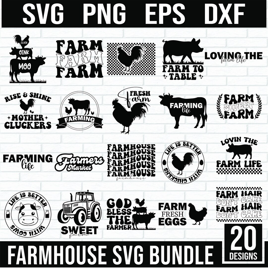 Farm Svg Bundle, Farmhouse Quotes SVG, Farm Quotes Svg, Home Decor Svg ...
