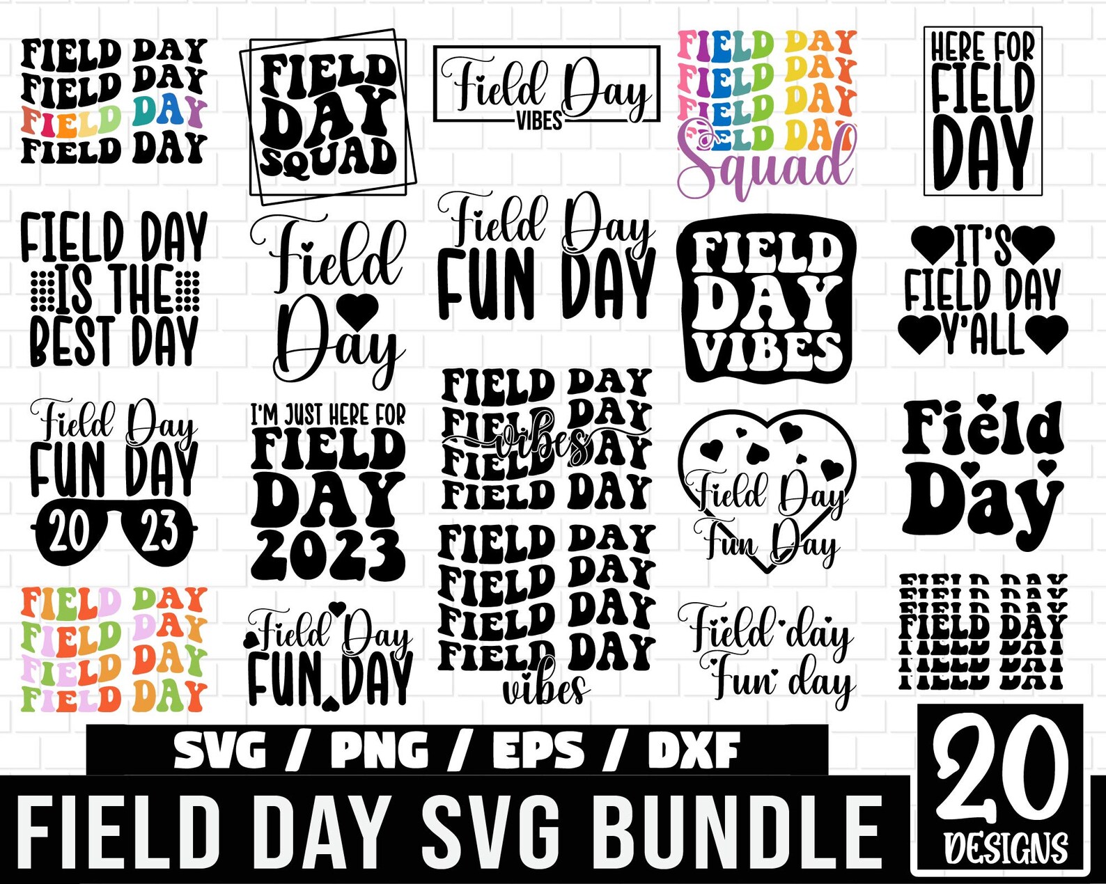 Field Day SVG 2023 Bundle School Field Day Teacher Svg - Etsy