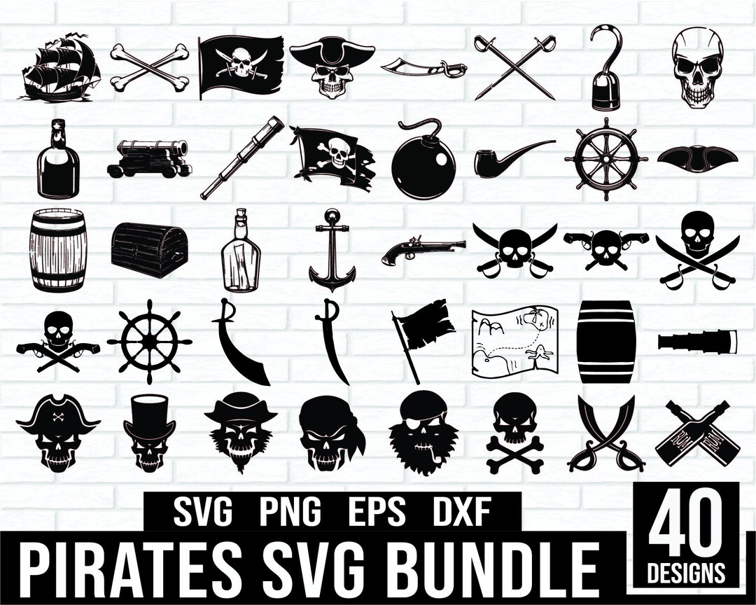 Pirate SVG Bundle, Pirate SVG, Pirate Silhouette, Pirate Ship Svg ...