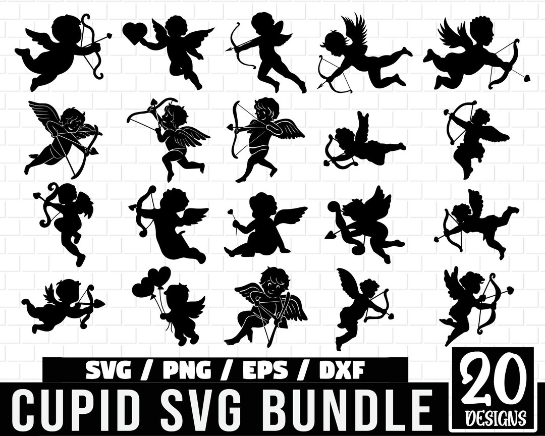 Cupid Svg Bundle, Cupid SVG, Baby Svg, Valentines Day Svg, Angel Svg ...