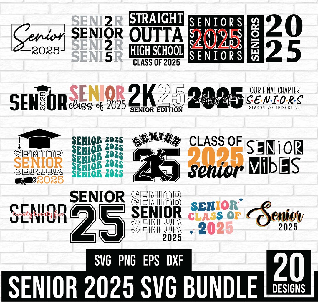 Class of 2025 SVG Bundle, Senior 2025 SVG, Graduation Svg Bundle ...