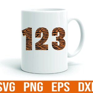 Tiger Print Letters and Numbers Svg Bundle, Tiger Font Svg, Tiger ...
