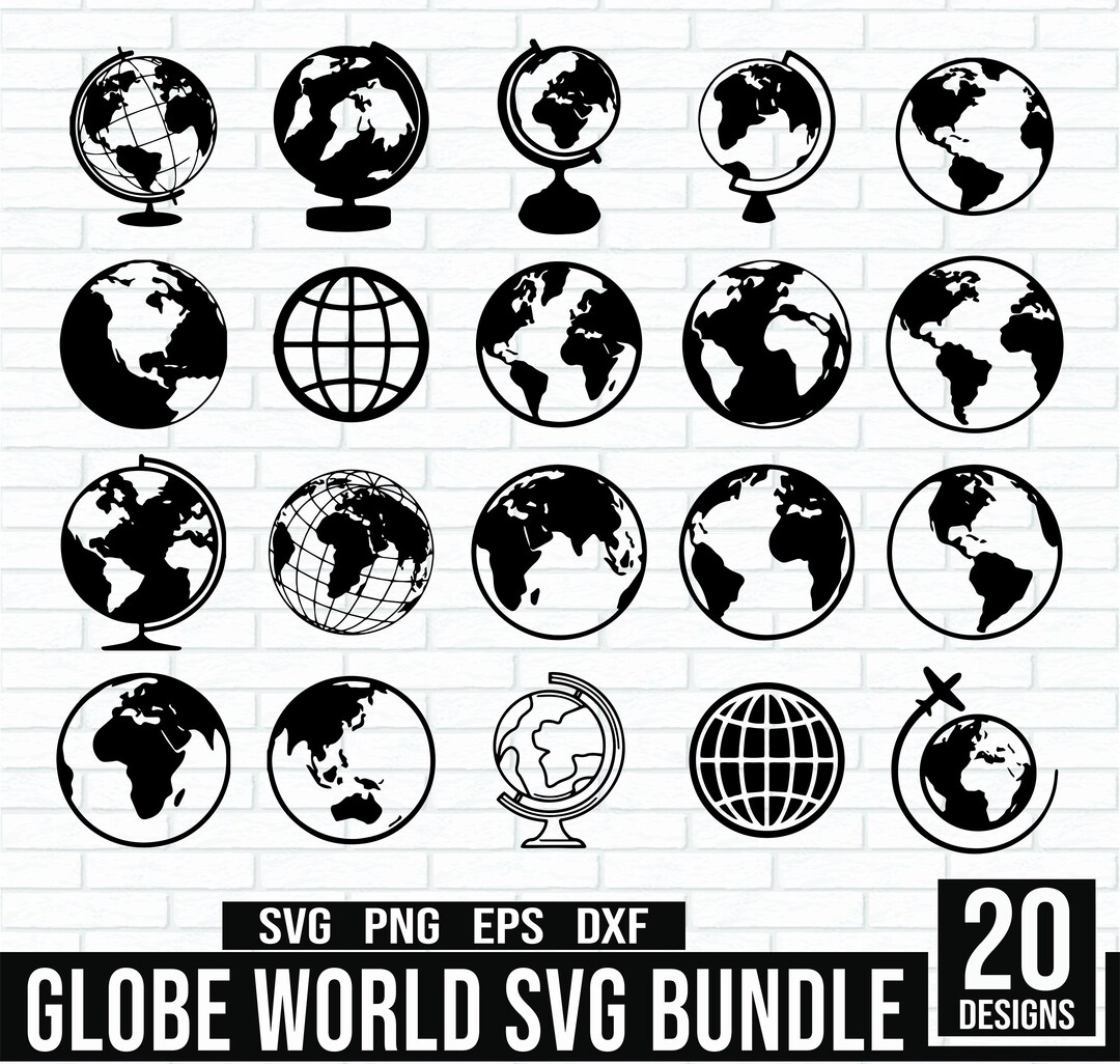 Globe SVG Bundle , Globe PNG Bundle , Globe Clipart , Globe SVG Cut ...